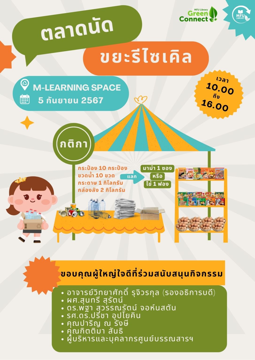 ตลาดนัดขยะรีไซเคิล ครั้งที่ 7 – MFU Library